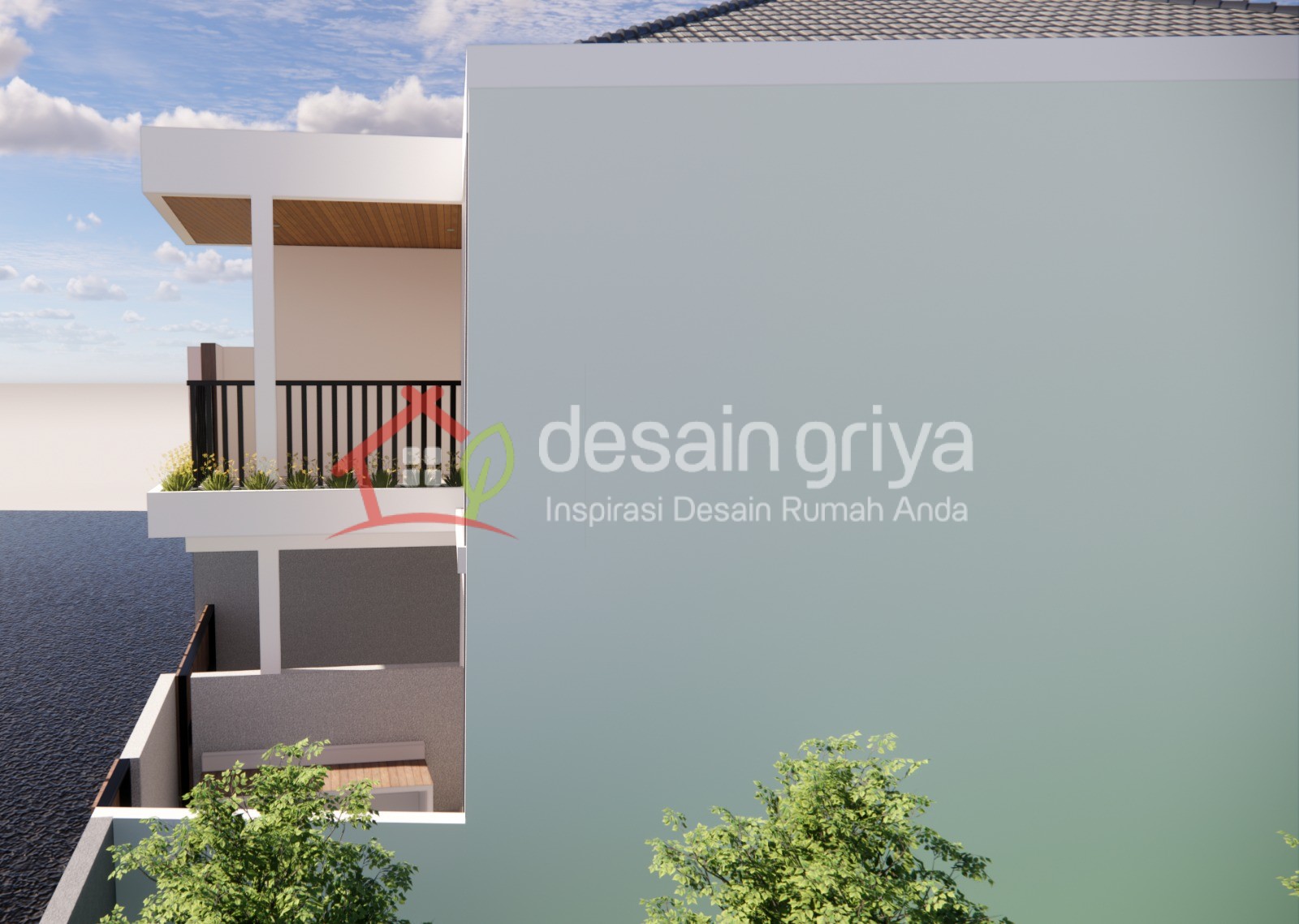 Desain Rumah Minimalis Tropis di Lahan Ngantong – Pak Ivan, Jatiasih ...