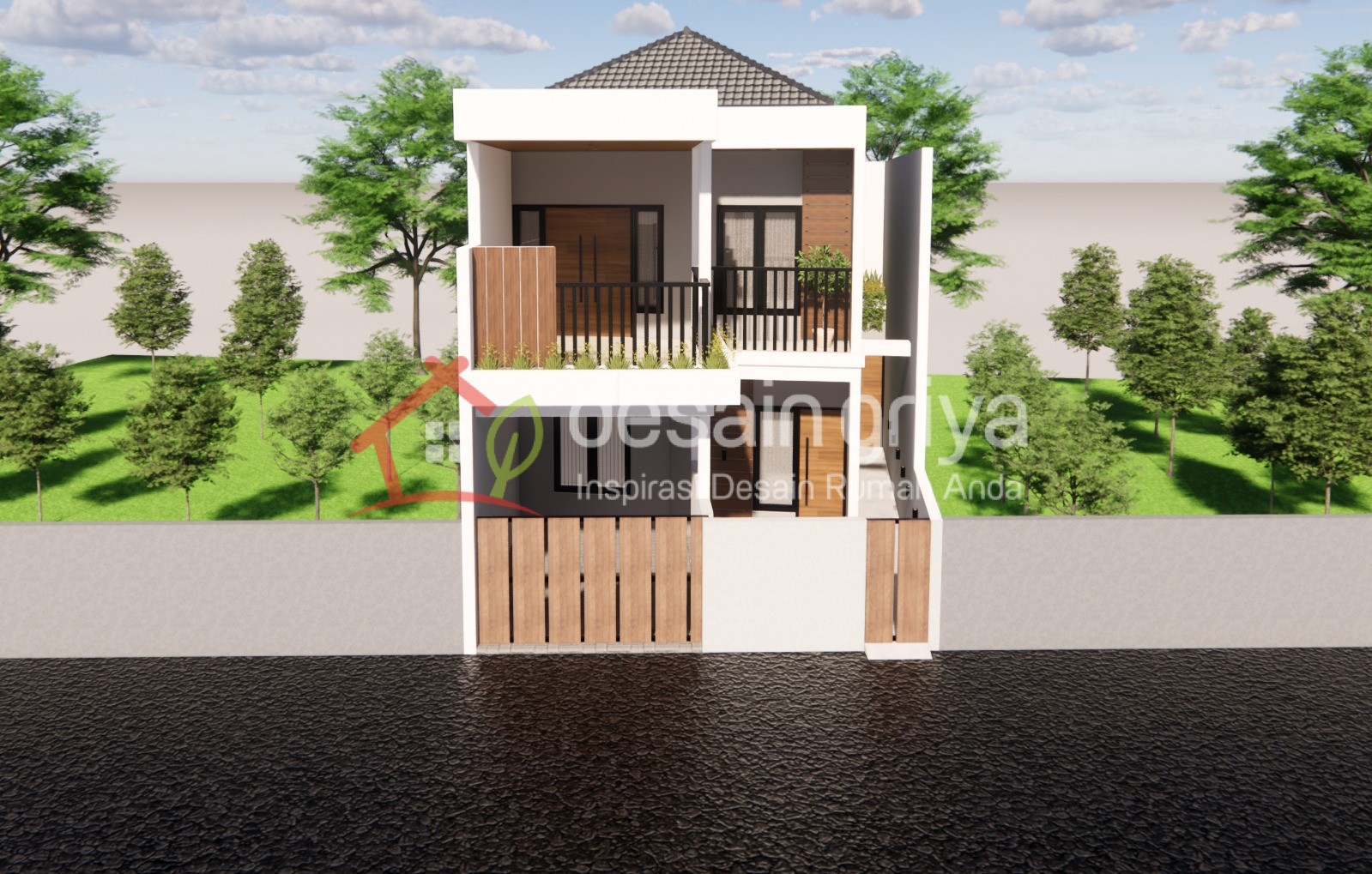 Desain Rumah Minimalis Tropis di Lahan Ngantong – Pak Ivan, Jatiasih ...