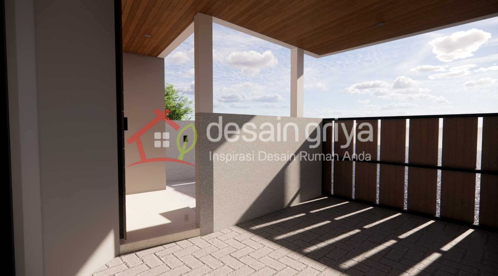 Desain Rumah Minimalis Tropis di Lahan Ngantong – Pak Ivan, Jatiasih ...