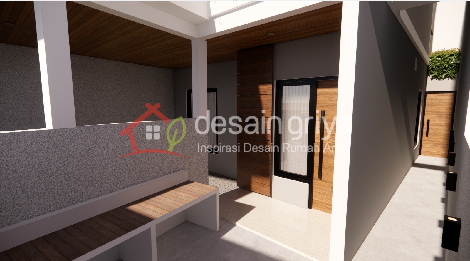 Desain Rumah Minimalis Tropis di Lahan Ngantong – Pak Ivan, Jatiasih ...